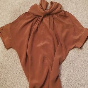 Moda International | Tops | Silk Copper Blouse | Poshmark